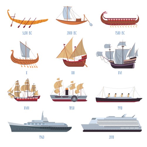 Sea transportation of ships Royalty Free Vector Image