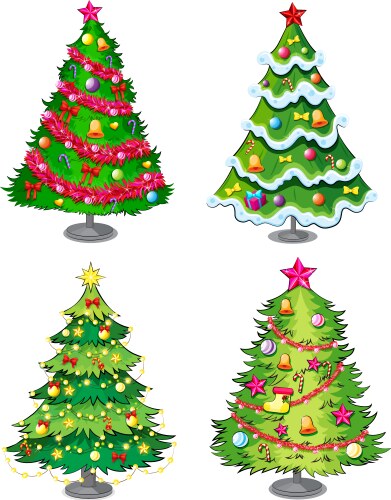 Christmas tree on a white background Royalty Free Vector