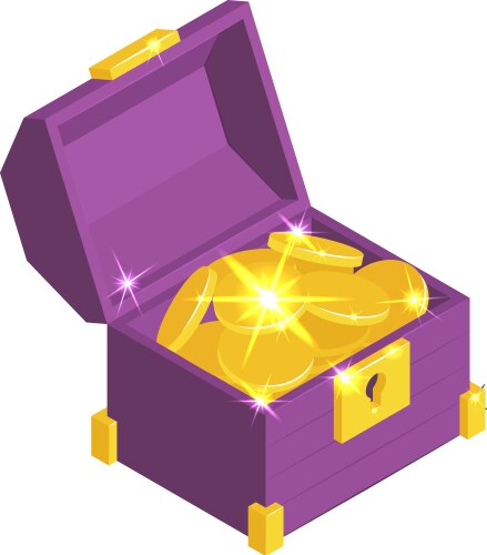 Chest with diamonds Royalty Free Vector Image - VectorStock