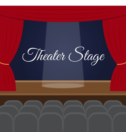 Wooden theater stage background Royalty Free Vector Image