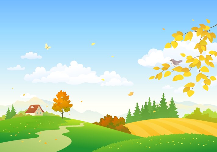 Rural autumn banners Royalty Free Vector Image