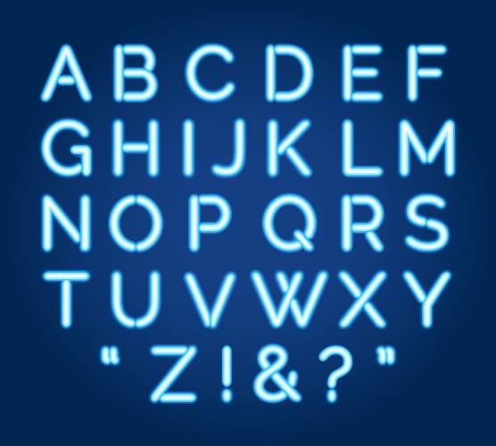 Blue Neon Letters Vector Images (over 17,000)