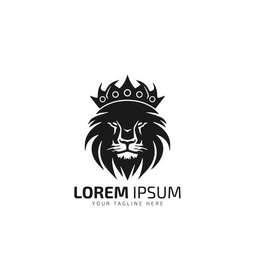Lion king symbol logo emblem Royalty Free Vector Image