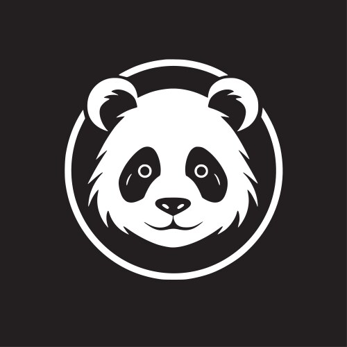 Panda - minimalist and simple silhouette Vector Image