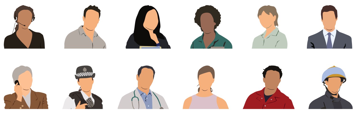 Professional people set Royalty Free Vector Image