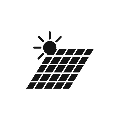 Solar panel icon symbol on white background Vector Image