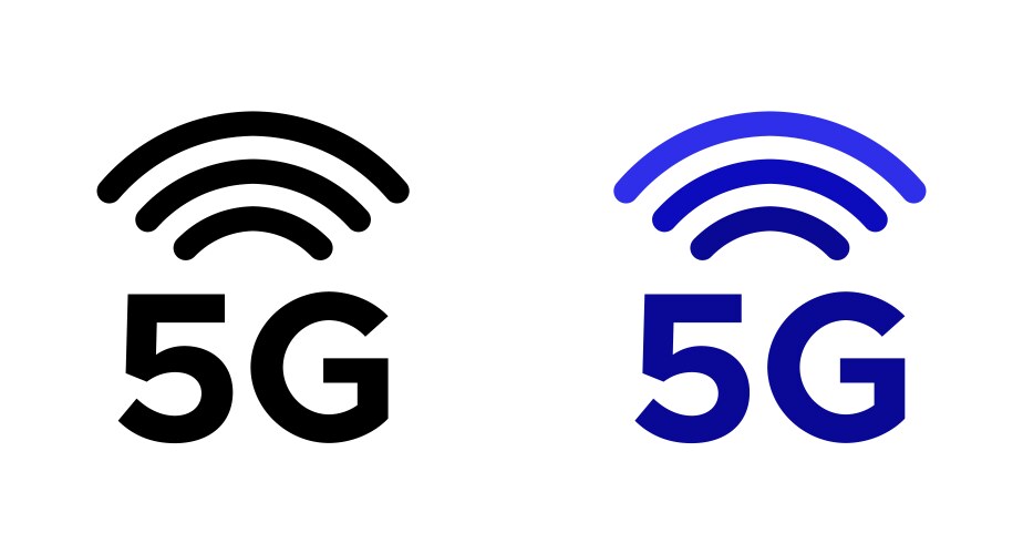 5g icons isolated on white background Royalty Free Vector