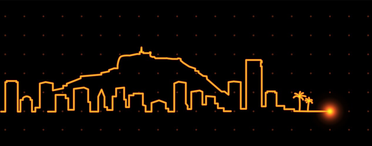Seville light streak skyline Royalty Free Vector Image