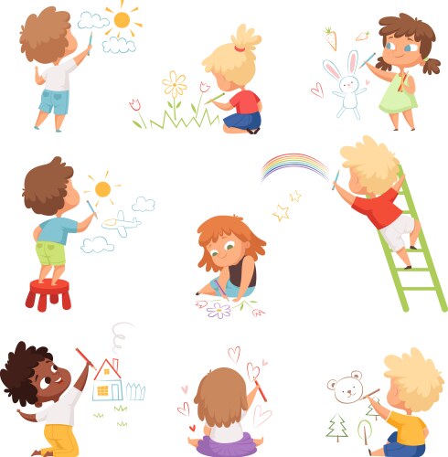 School children Royalty Free Vector Image - VectorStock