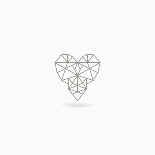 Love praying concept pray with heart icon template