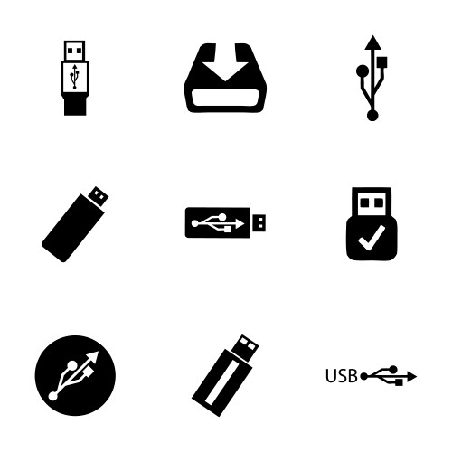 Usb and computer Royalty Free Vector Image - VectorStock
