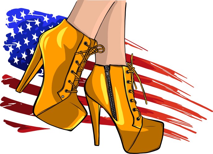 Depicting legs a woman Royalty Free Vector Image