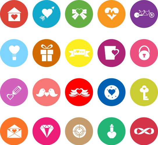 Entertainment flat icons on white background Vector Image
