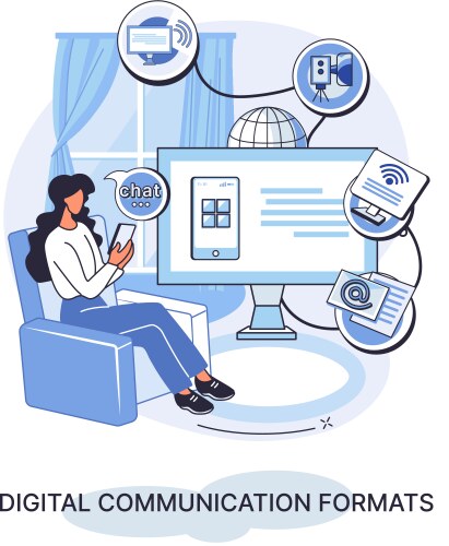 Digital communications formats chat messages Vector Image