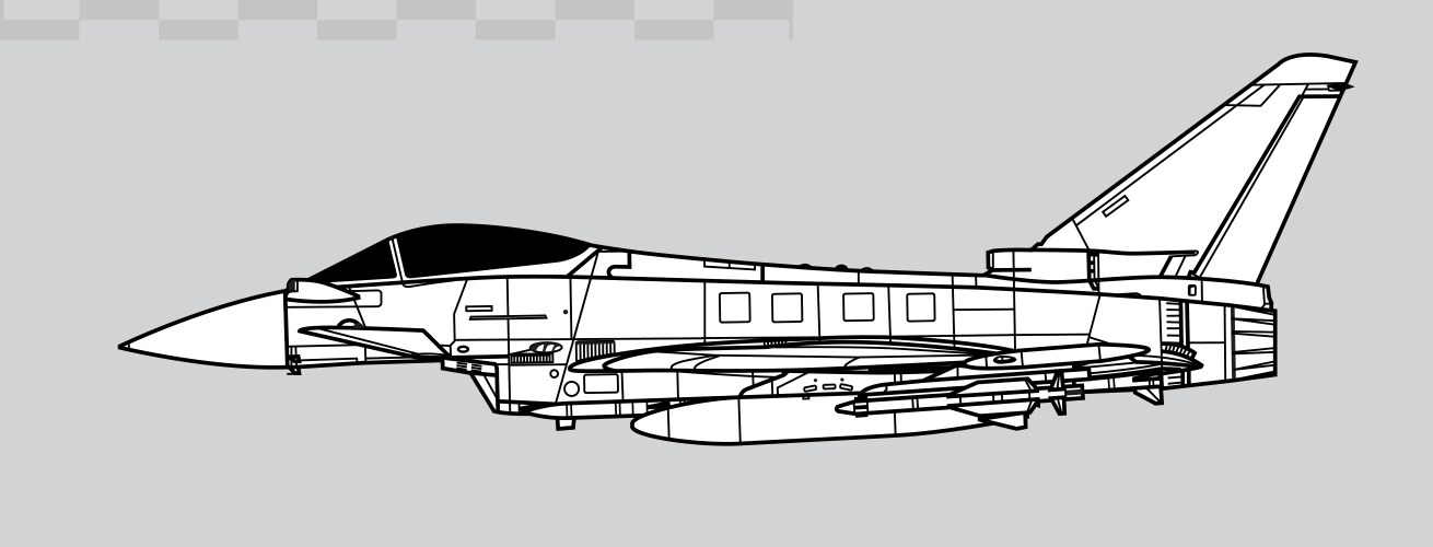 Eurofighter ef-2000 typhoon Royalty Free Vector Image