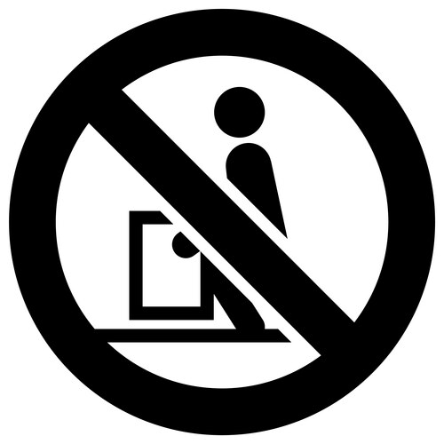No heavy load do not place objects Royalty Free Vector Image