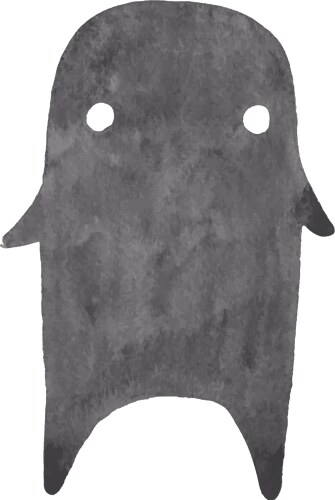 Evil shadow man cartoon characters standing alone Vector Image