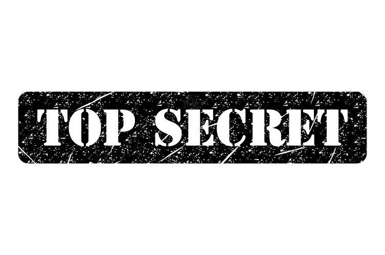 Set of top secret stamp symbol label sticker sign Vector Image