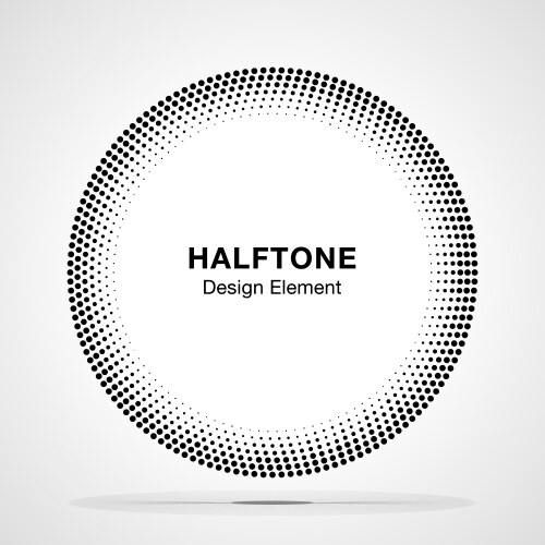 Black abstract halftone logo design element Vector Image