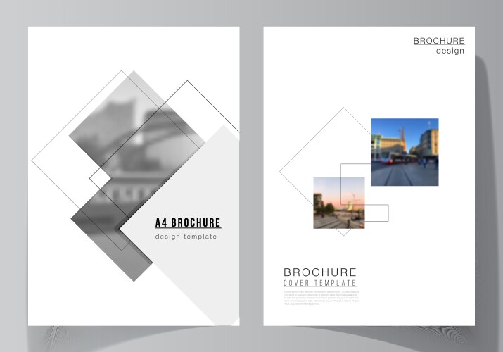 Realistic layouts a4 format mockup Royalty Free Vector Image