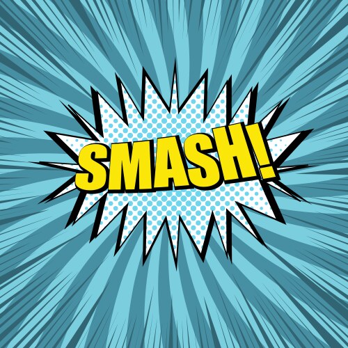 Comic smash wording concept Royalty Free Vector Image