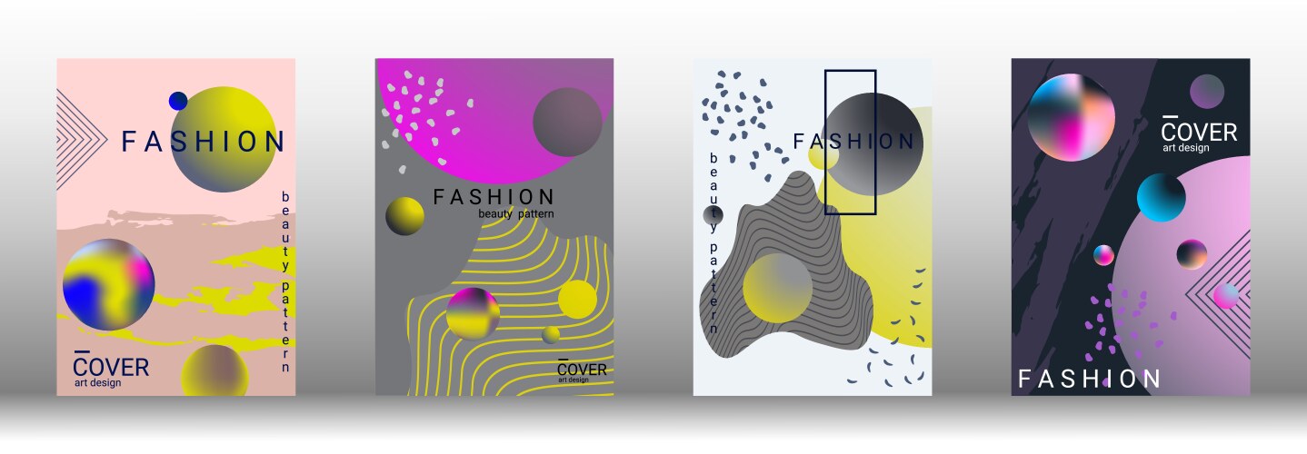 Future futuristic template with abstract forms Vector Image