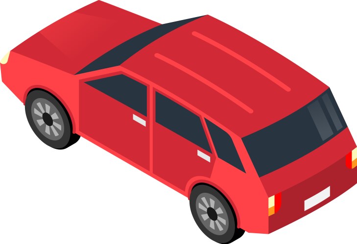 Modern isometric icon of jeep Royalty Free Vector Image