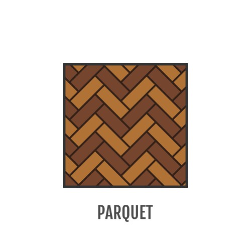 Wood flooring parquet isometric icon Royalty Free Vector