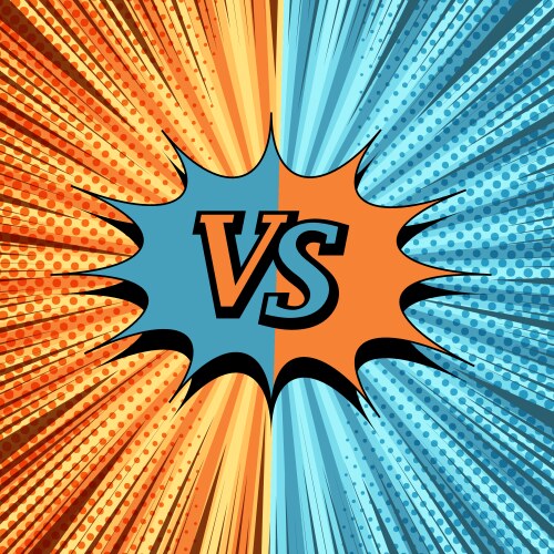 Comic book versus background superhero Royalty Free Vector