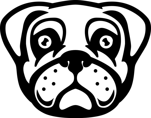 Dog pet head icon Royalty Free Vector Image - VectorStock