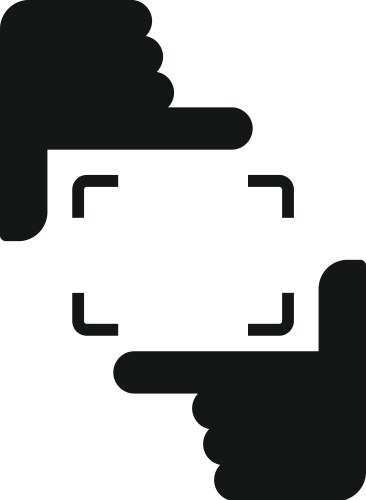 Two hands making photo framing gesture Royalty Free Vector