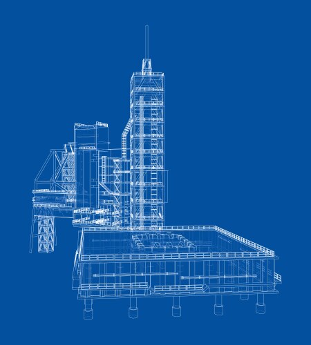 Launch pad whithout space rocket Royalty Free Vector Image