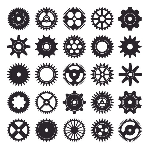 Cog Silhouette Vector Images (over 11,000)