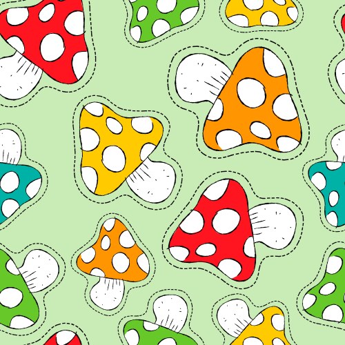 Seamless pattern with cute stickers for girl Vector Image