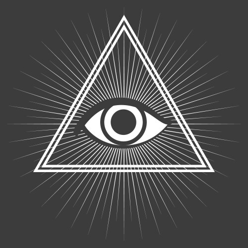 Occult symbol esoteric tarot freemason pyramid Vector Image