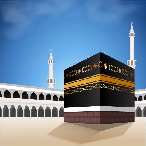 Kaaba and Gumbad of Khazra – Royalty-Free Vector | VectorStock