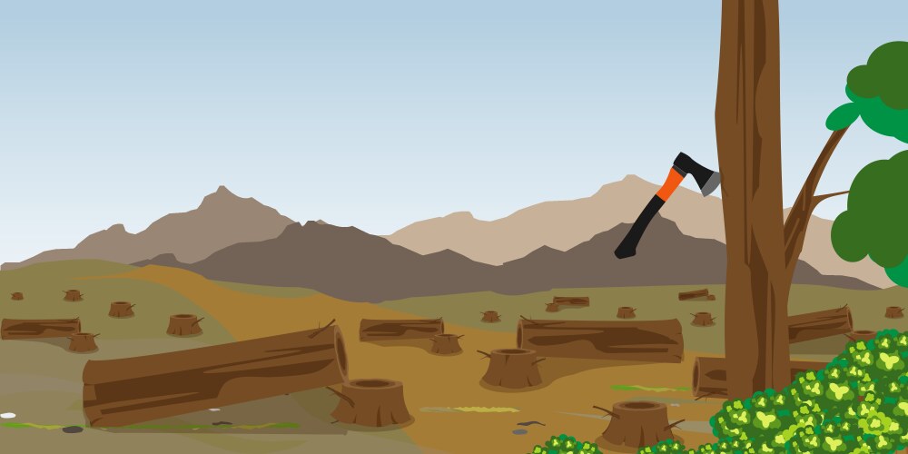 Cartoon Cutting Down Trees Vector Images (over 120)