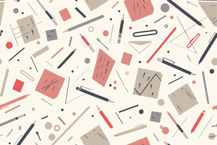 Square geometric shapes seamless pattern school Vector Image