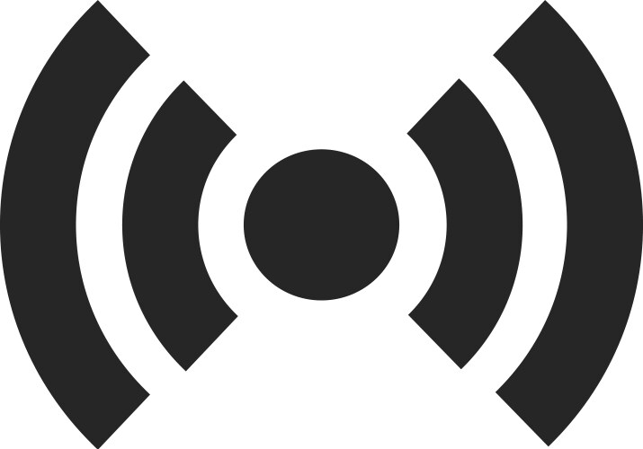 Flat line wifi wireless internet signal icon Vector Image