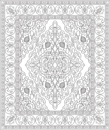 Template for carpet Royalty Free Vector Image - VectorStock