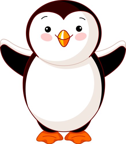 Cute baby penguin Royalty Free Vector Image - VectorStock