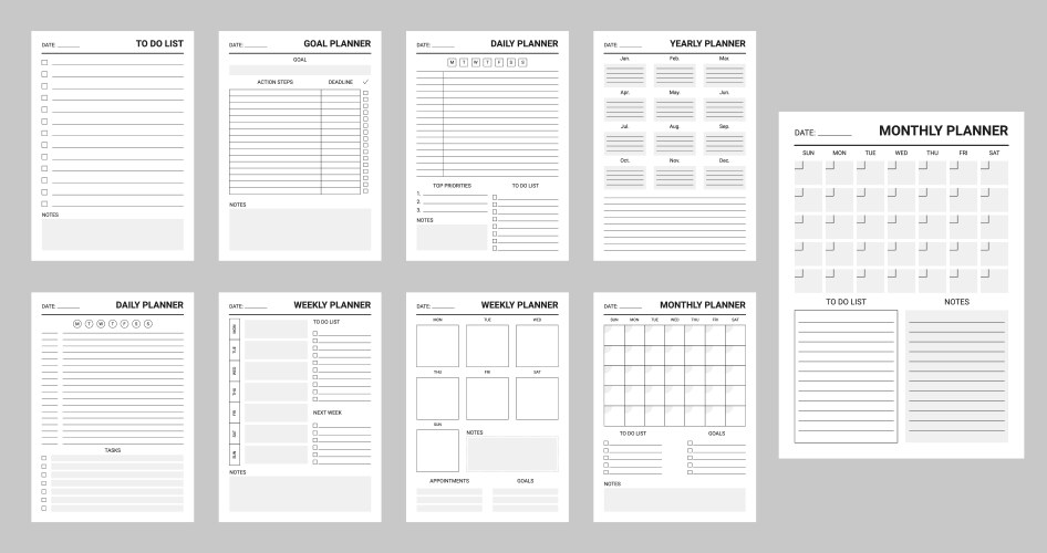 Planner Template Vector Images (over 74,000)