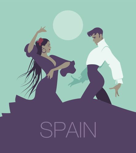 Spanish flamenco dancer Royalty Free Vector Image
