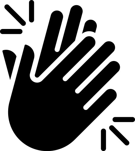 Clapping hands sign emoji Royalty Free Vector Image