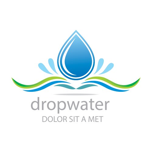 Water care hands holding drop logo Royalty Free Vector Image Water care hands holding drop logo Royalty Free Vector Image