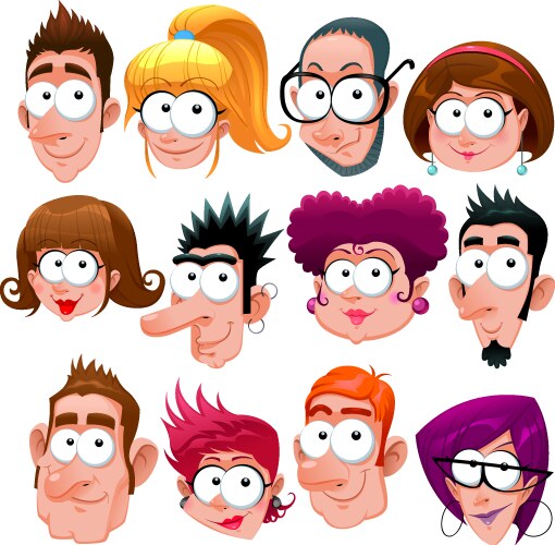 Cartoon Faces Funny Vector Images (over 410,000)