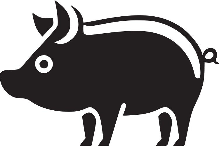 Pig - minimalist and simple silhouette Royalty Free Vector