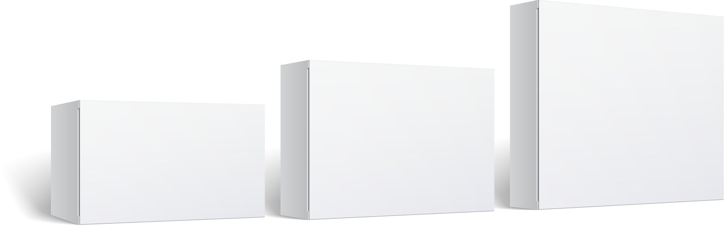 White box package realistic mockup Royalty Free Vector Image