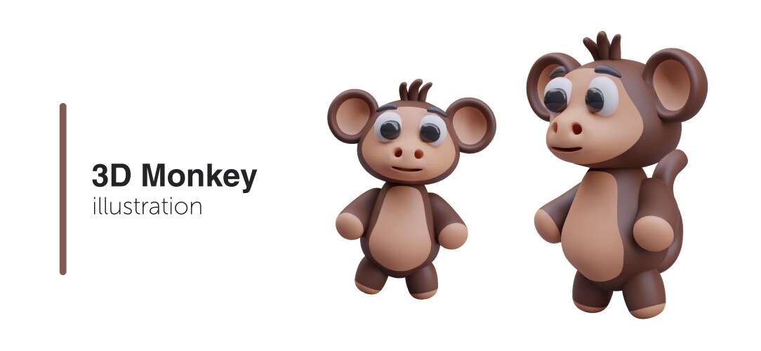 Realistic Monkey Vector Images (over 890)