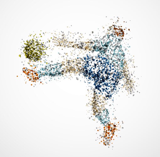 Abstract football player Royalty Free Vector Image
